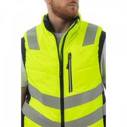 Сигнальный жилет утепленный BRODEKS KW111, желтый/черный — купить в Москве по цене 5 800 руб ...